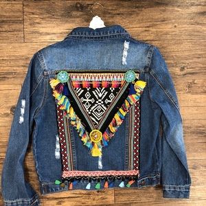 New Identity Jackets & Coats | Embroidered Denim Jacket | Poshmark